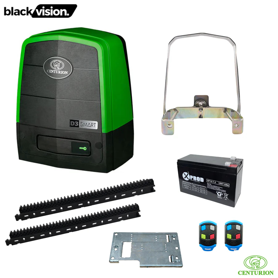 Centurion D3 Smart Gate Motor Kit + Anti-Theft Bracket - Black Vision ...